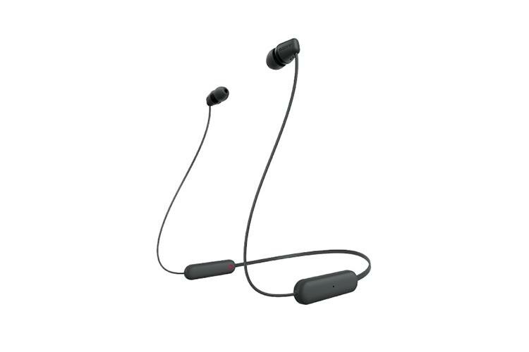 Беспроводная гарнитура SONY WI C100 с шейной подвеской, черная, версия CN, длительное время автоном.