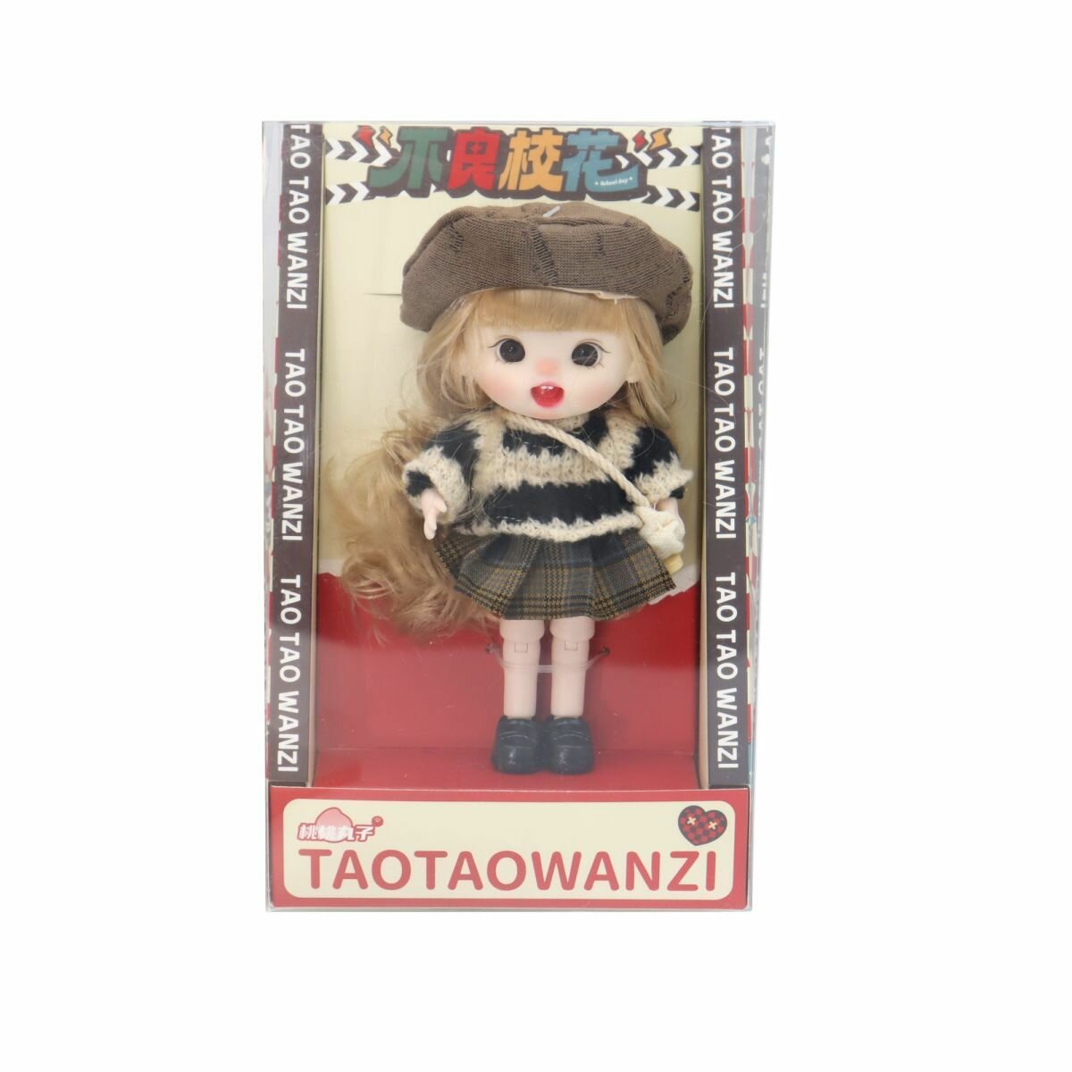 TaoTaoMaoZi 14cm Многосуставная ретро-кукла для ролевых игр в образе милой школьницы-проказницы, подарок