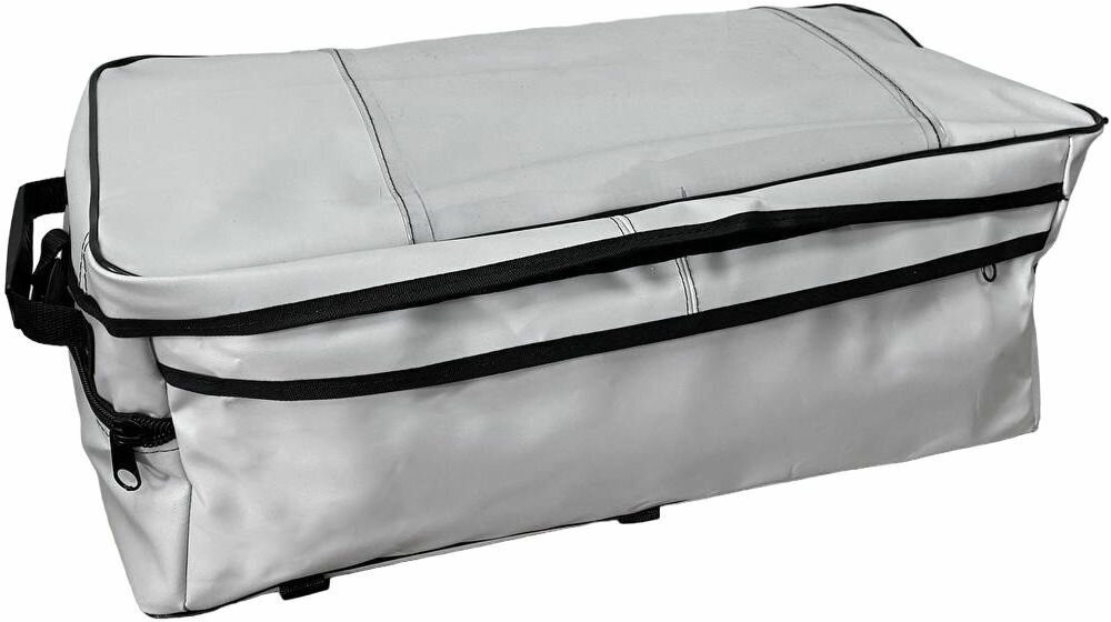 Сумка рыболовная на баллон надувной лодки пвх большая (светло-серая)