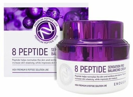 Крем Enough 8 Peptide Sensation Pro Balancing с пептидами антивозрастной, 50 мл
