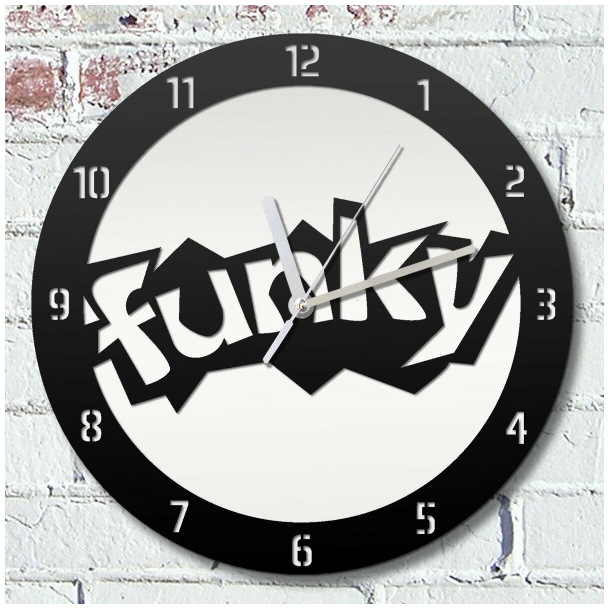 Настенные часы надпись (Funky, фанки, комикс) - 761