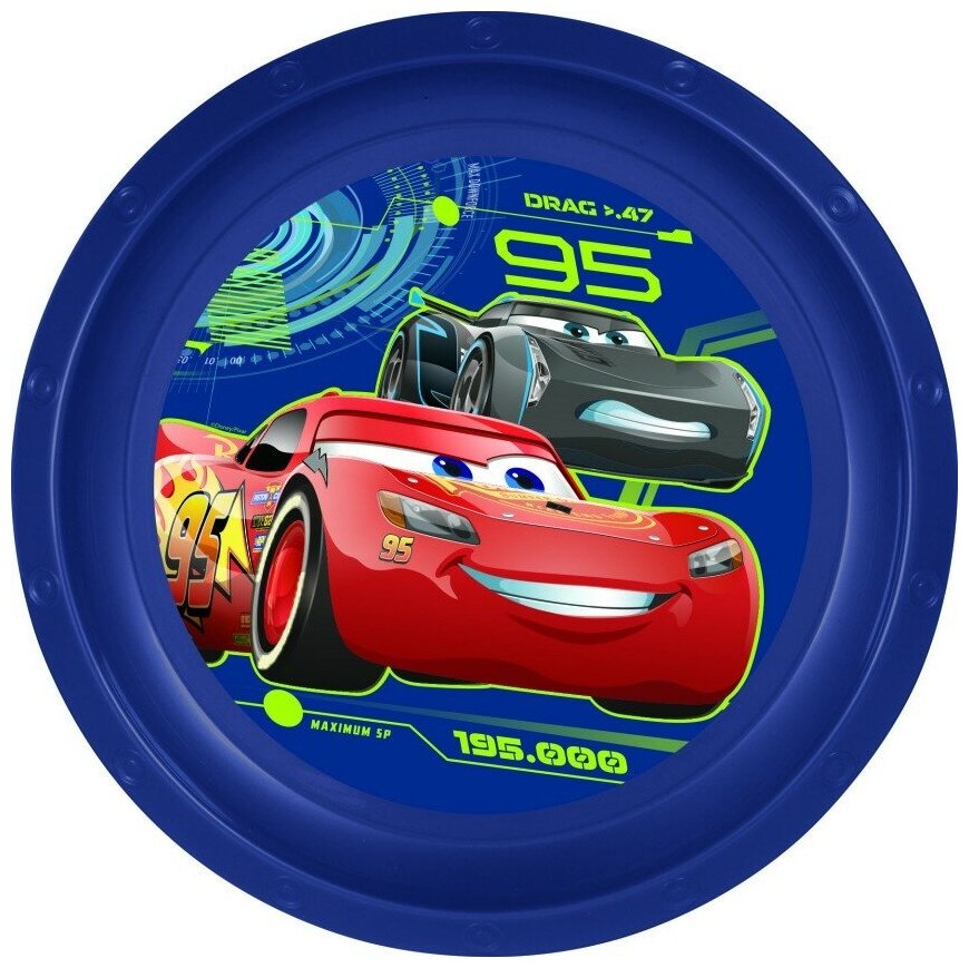 Тарелка пластиковая. Тачки 3 (265 285)