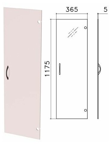 Дверь Стекло тонир. средняя Фея, Монолит ДМ43 (ш365xг5xв1175мм), без фурнитуры