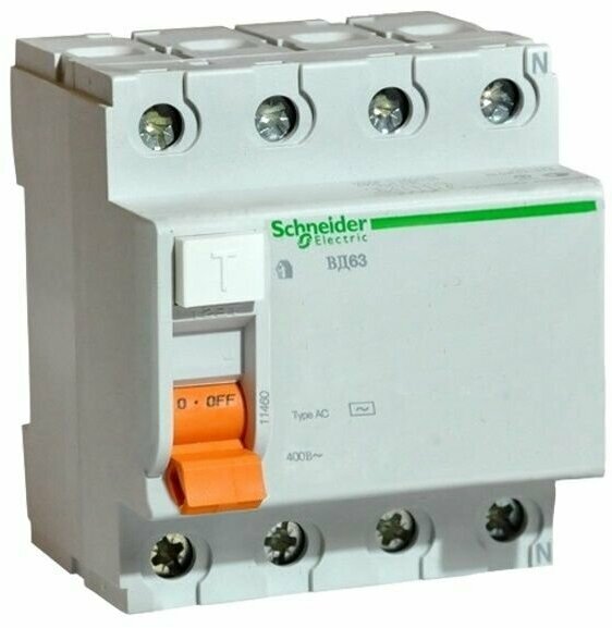 Устр. защ. откл. (УЗО) Schneider Electric ВД63 4Р 63А 30mА
