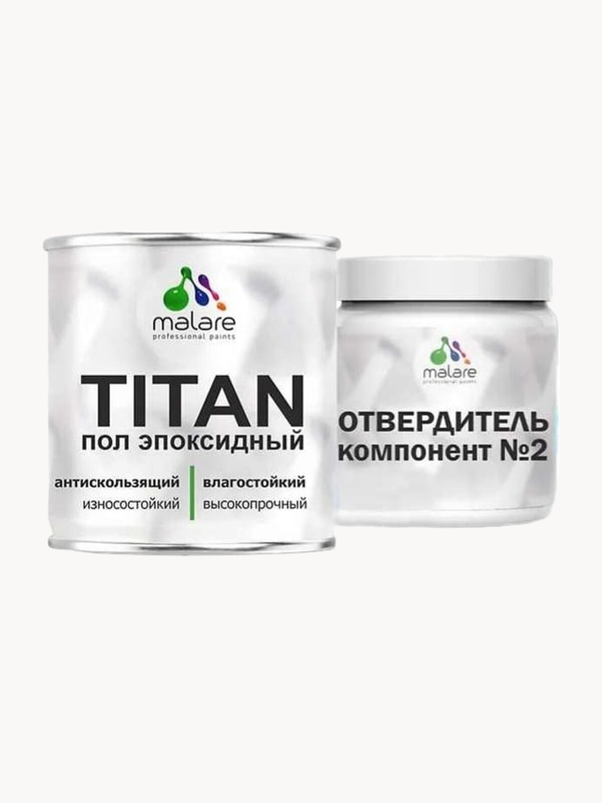 2К Эпоксидный наливной пол Malare двухкомпонентный, высокопрочный износостойкий влагостойкий, глянцевый, серый RAL 7040 (1 кг + 0.25 кг отвердитель)
