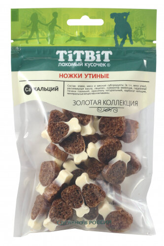Лакомство для собак Titbit Ножки утиные Золотая коллекция 55 г