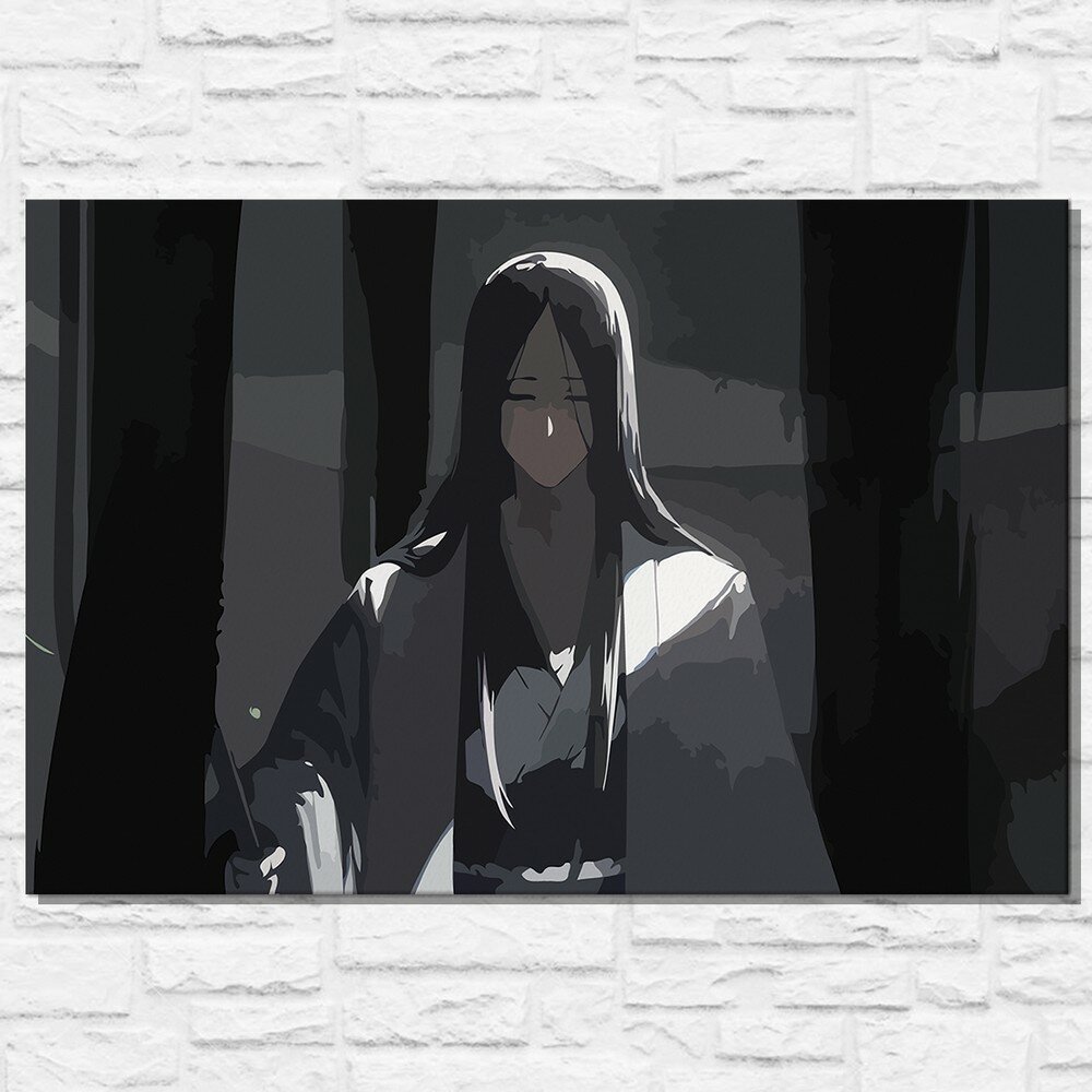 Картина по номерам на холсте аниме блич (bleach, ичиго, рукия, орихиме) - 14885 60х40