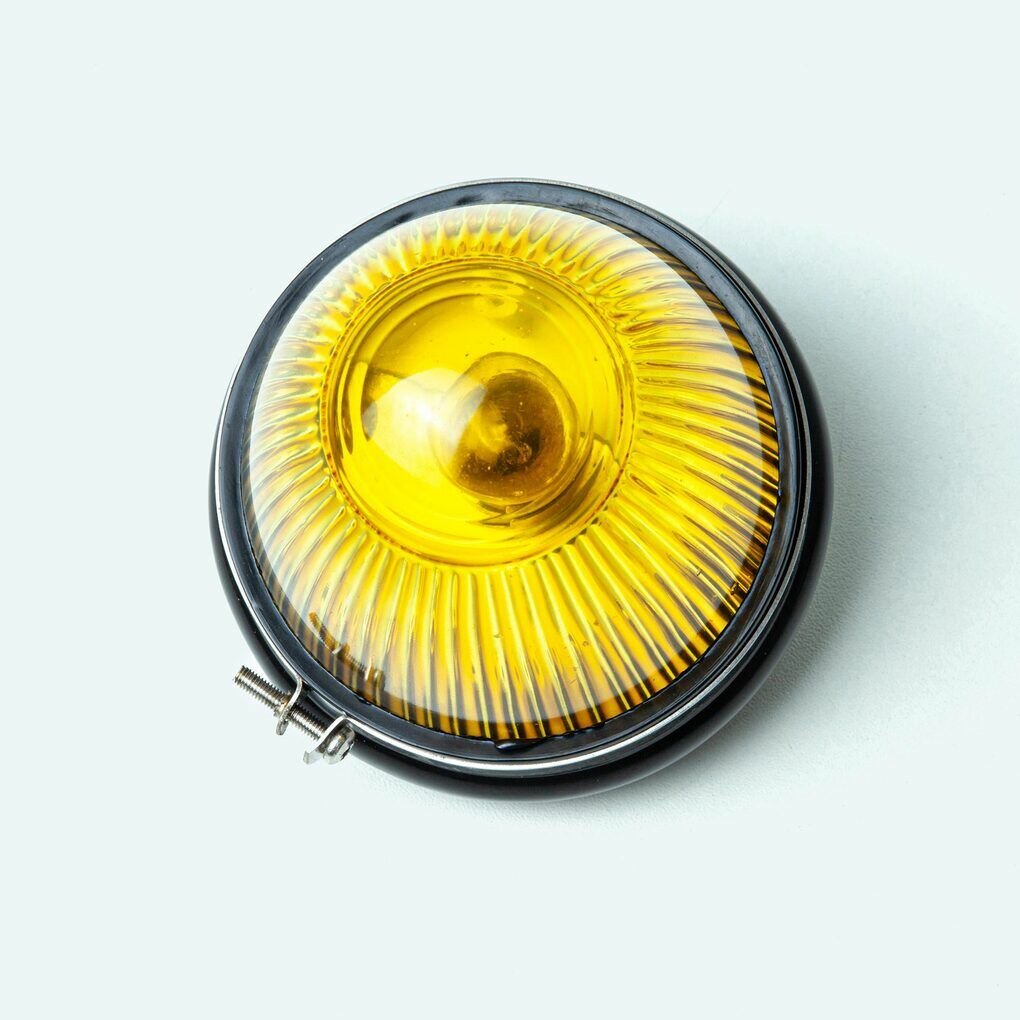 Габарит на будку круглый, желтый, стеклянный, ZEVS