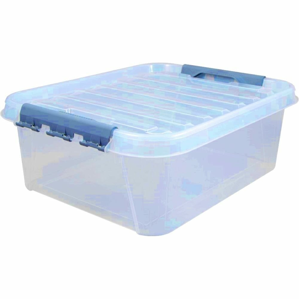 Ящик для хранения с крышкой полимербыт профи Комфорт 23 л, прозрачный 63200794 437940000