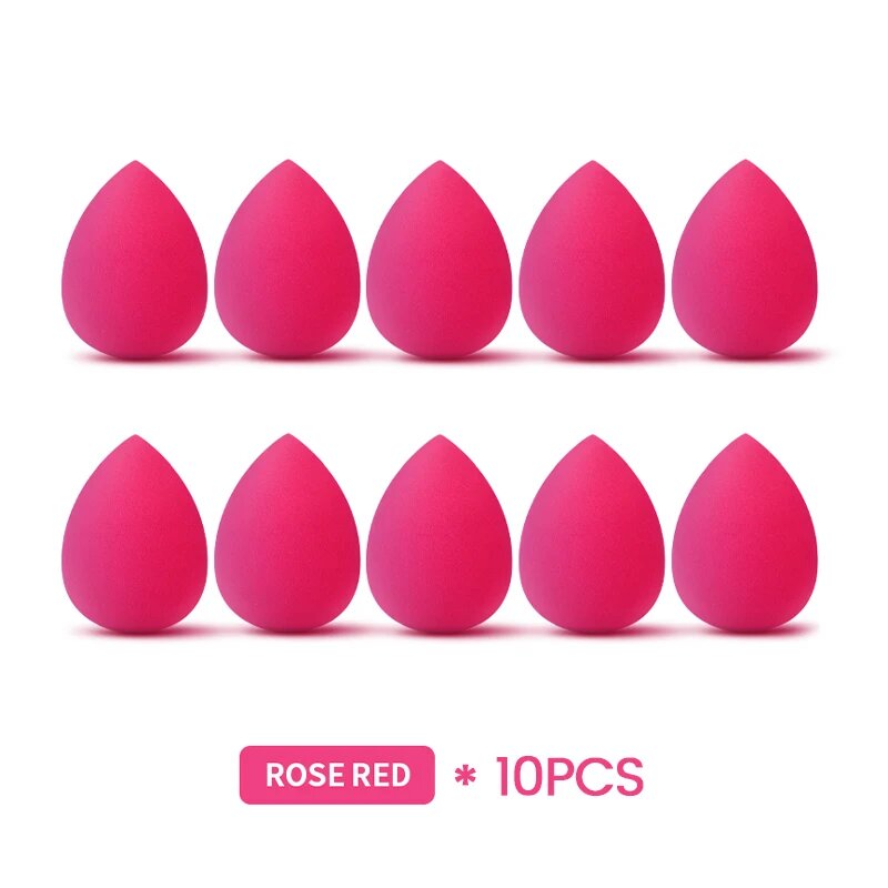 Косметические спонжи 10 шт, Rose Red