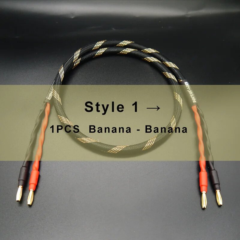 Аудио кабель Canare 4S8 banana to banana/banana to Y 0,5 м/0,75 м-5 м Style 1, 1,5 м