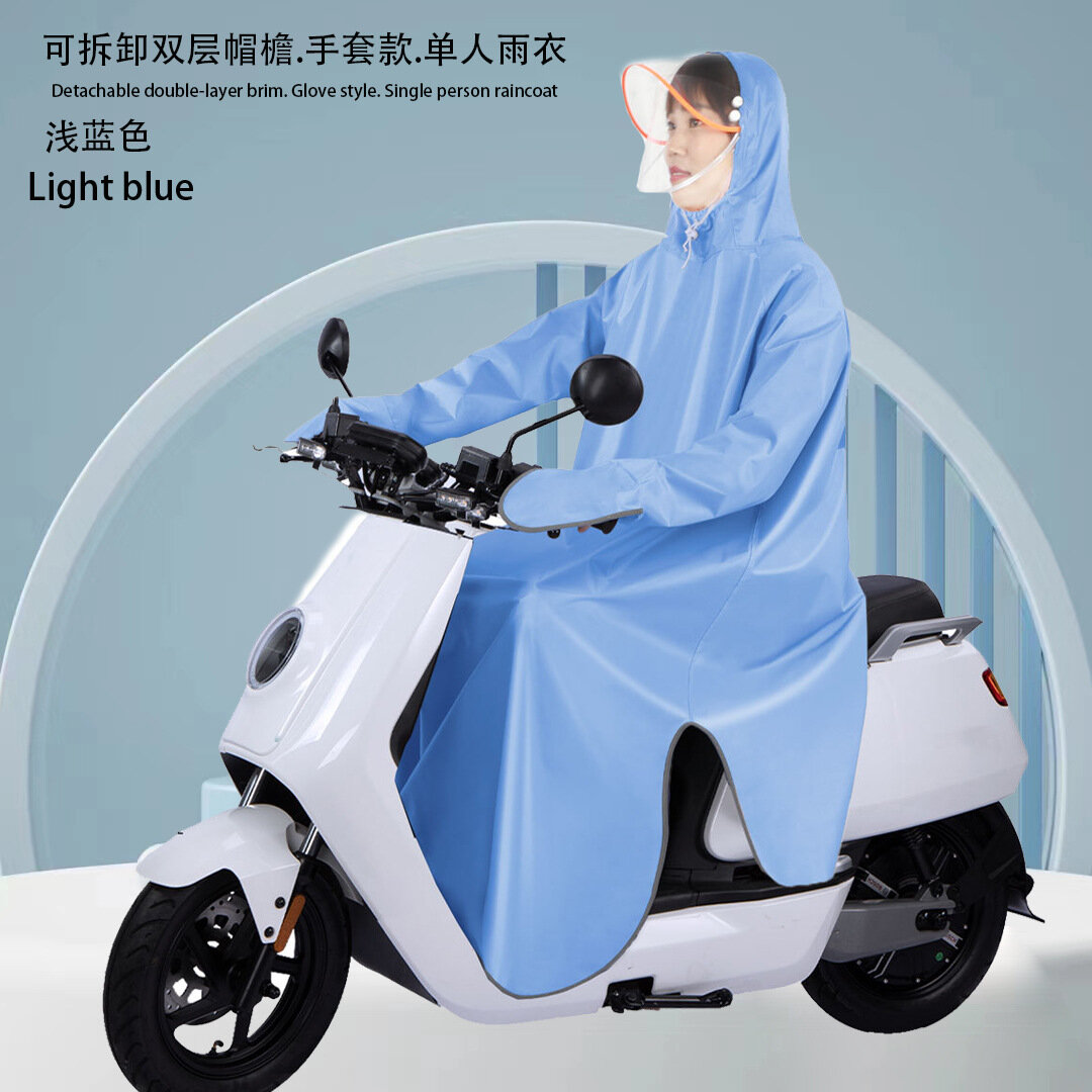 Дождевик для электровелосипеда с рукавами, унисекс, модный дождевик для езды на электровелосипеде