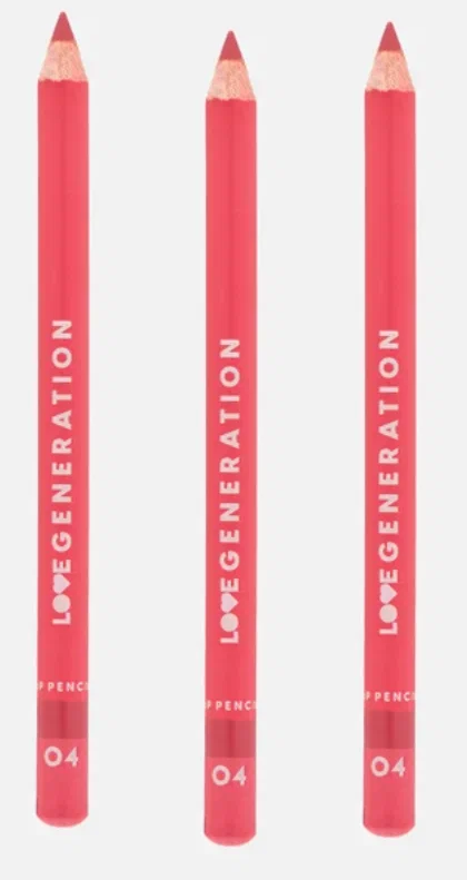 Карандаш для губ Love Generation Lip Pencil тон 04 Розово-коричневый, 1.2 гр 3 шт
