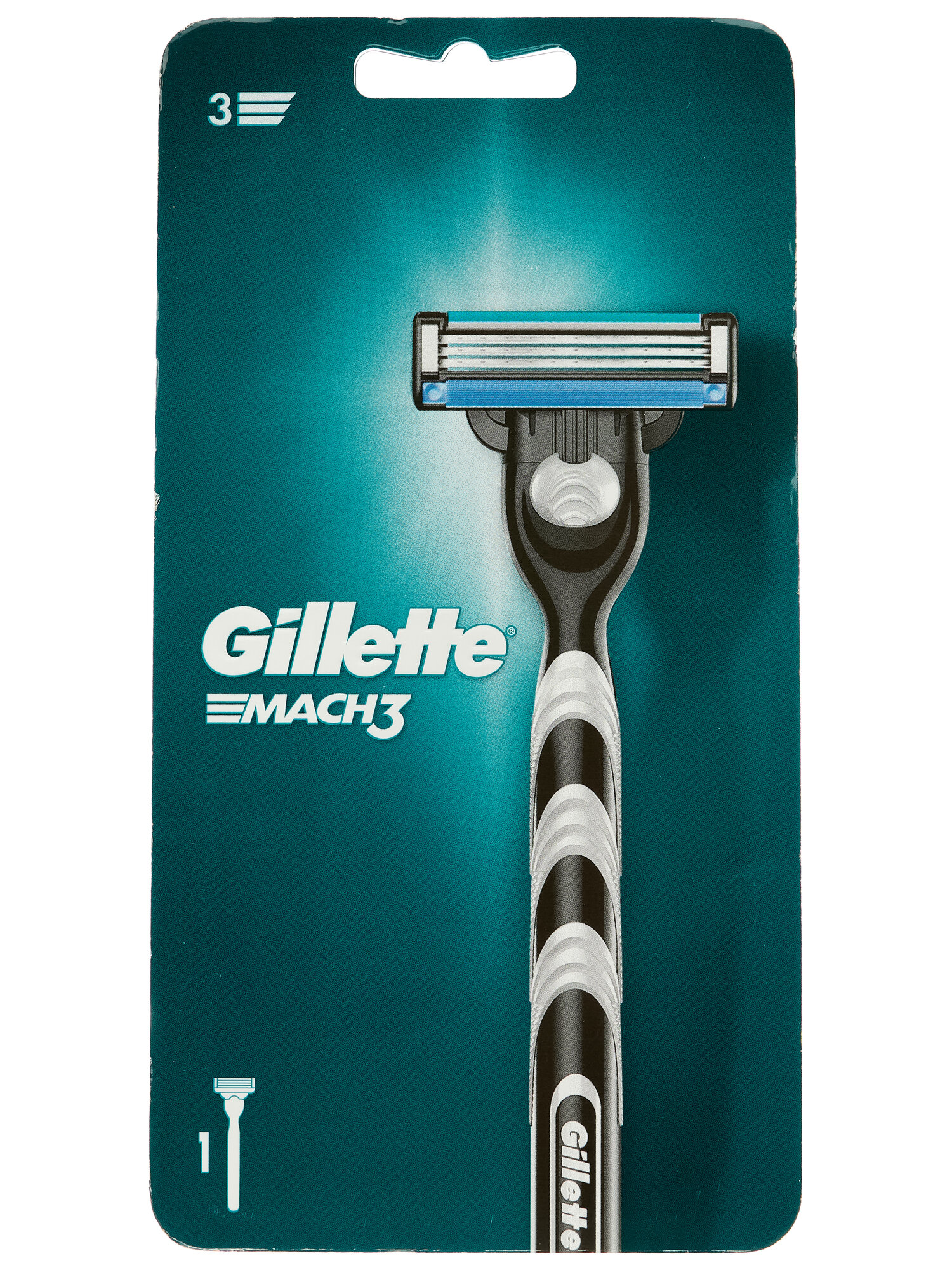 Бритвенный станок Gillette Mach3 + 1 сменная кассета, 3 лезвия
