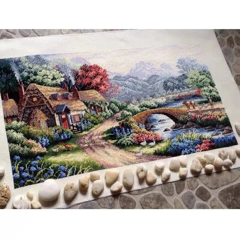 Набор для вышивки крестом Amishop English Valley Cottage 14CT