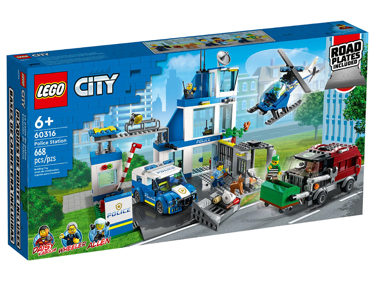 Конструктор LEGO City "Полицейский участок", 668 деталей, от 6 лет