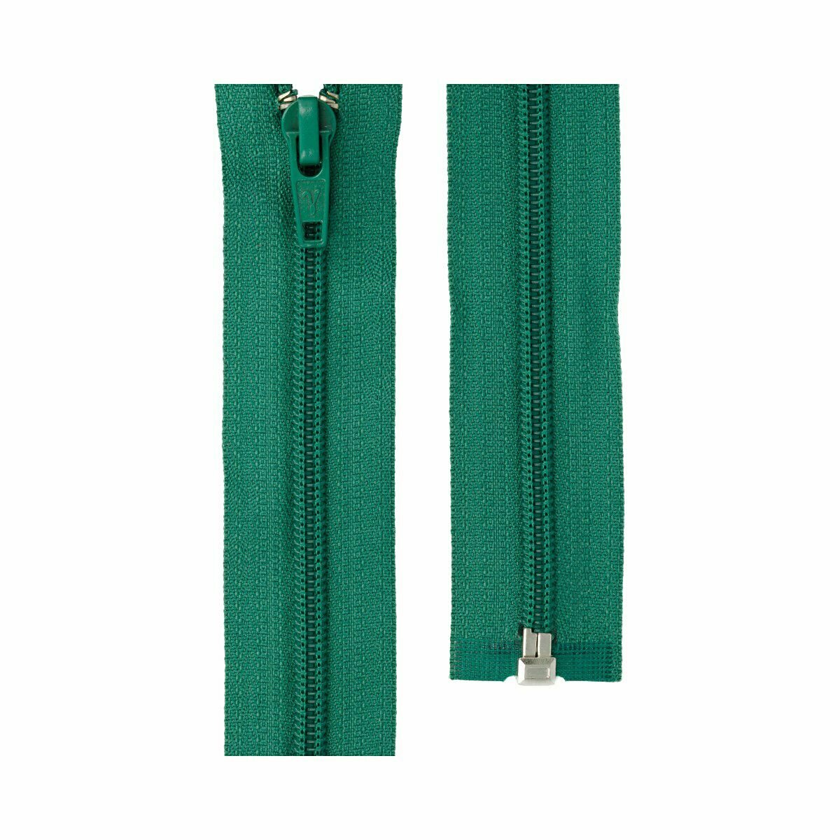 Молния 10 шт. спираль 60 см тип 5 разъёмная однозамковая №250 зеленый