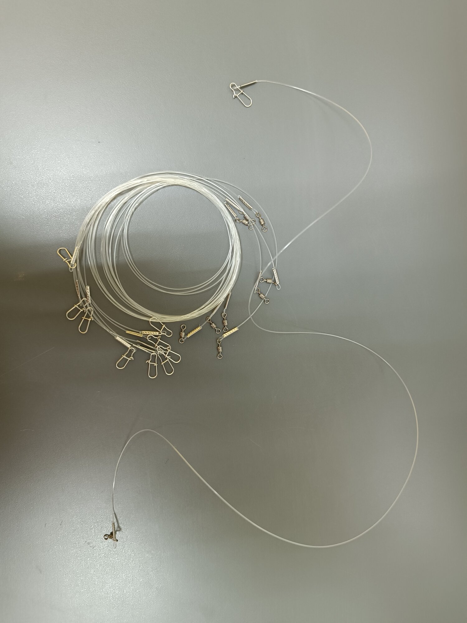 Поводок из японского флюорокарбона SIGLON FC, 0.6 мм, 75 см, 19.9 кг, вертлюг-карабин