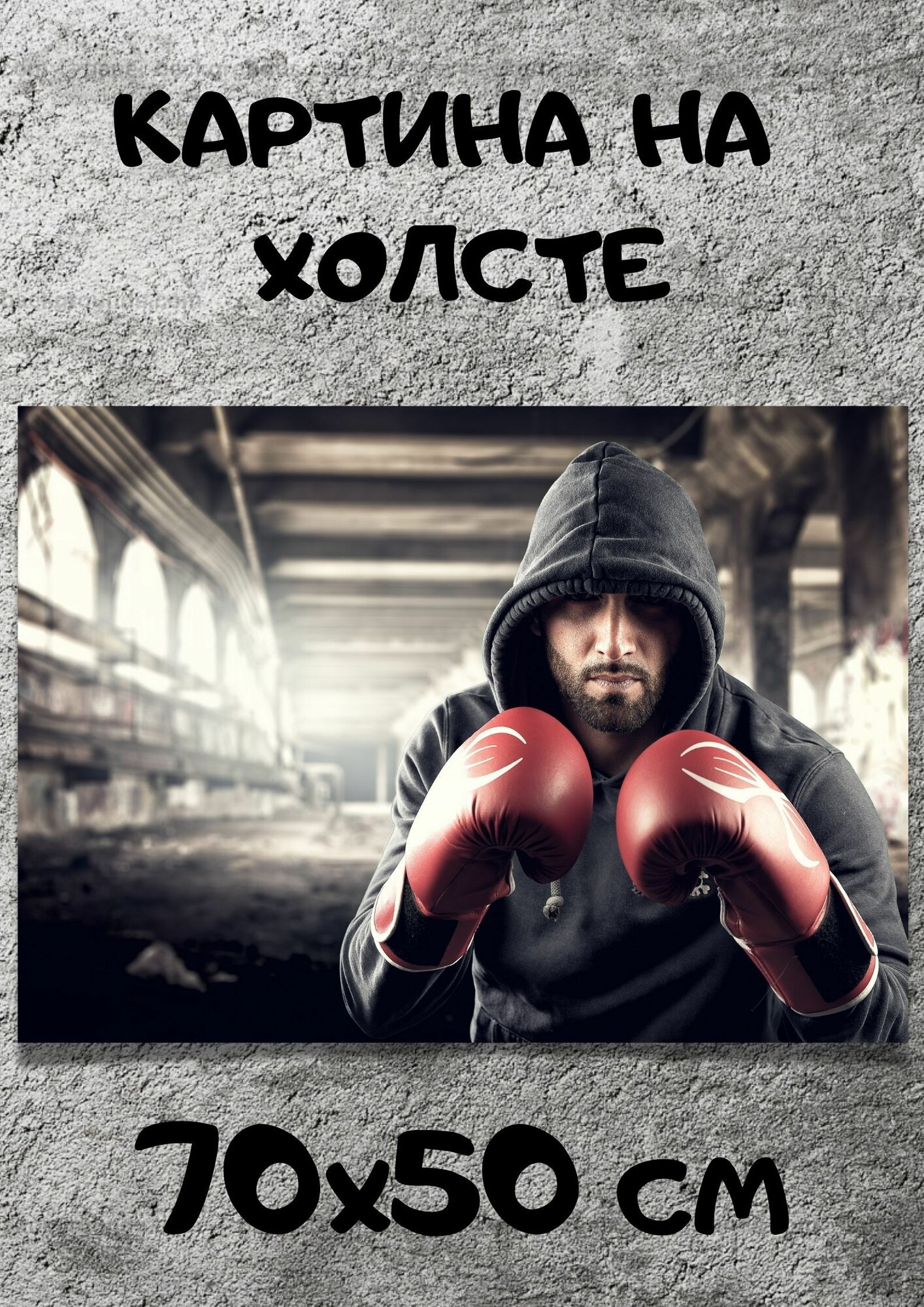 Картина спортивная мотивирующая с тематикой: Единоборства, Mixfight, бокс и ММА