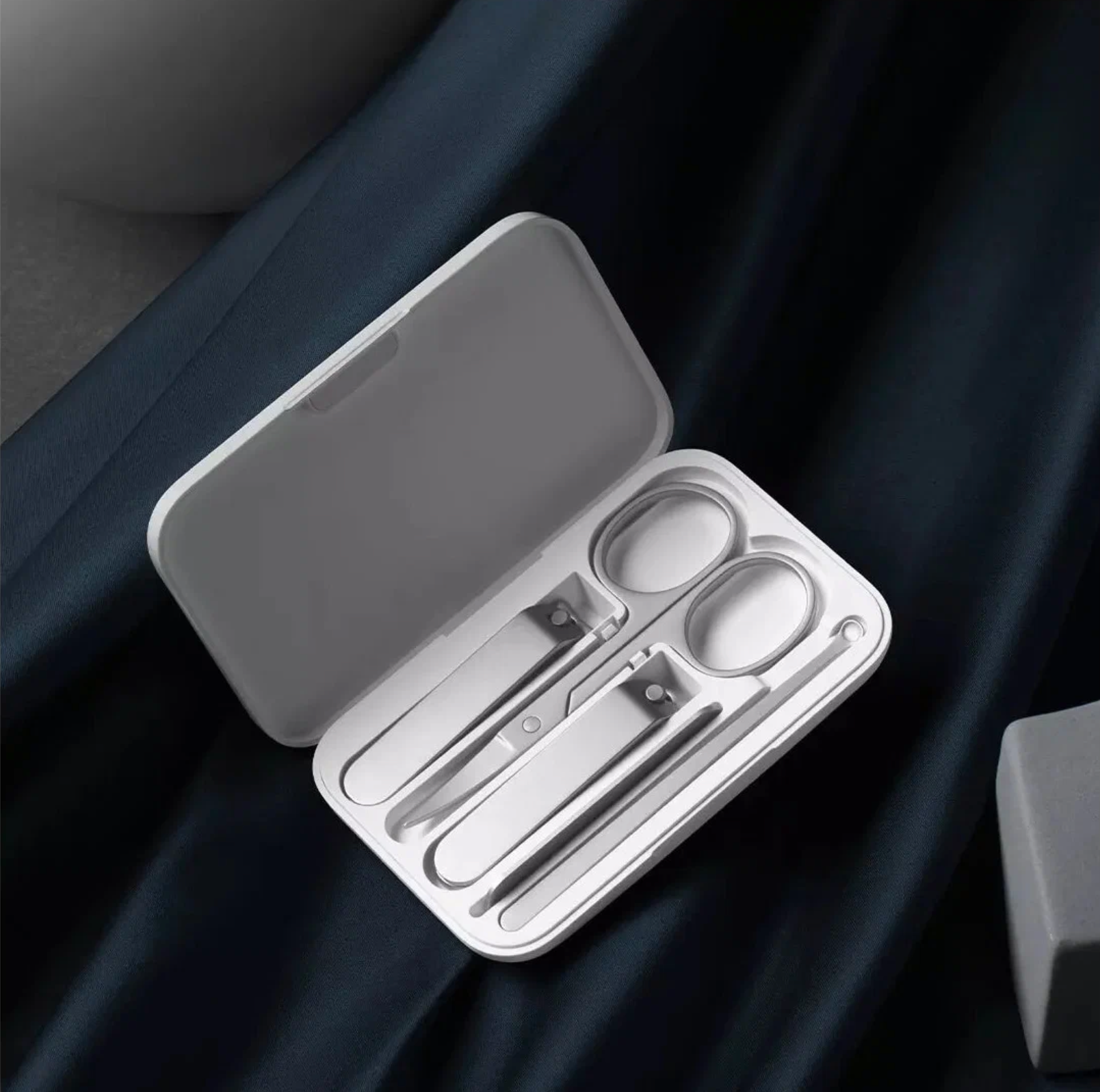 Маникюрный набор Xiaomi Nail Clipper Five Piece Set, белый/серебристый, 5 предметов