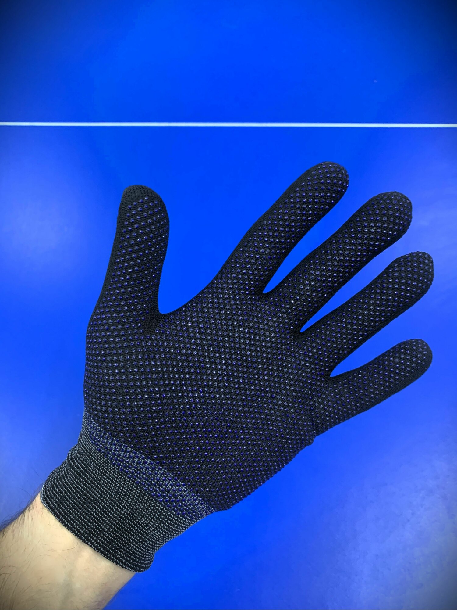 Чёткие перчатки 5 пар, L, чёрные.