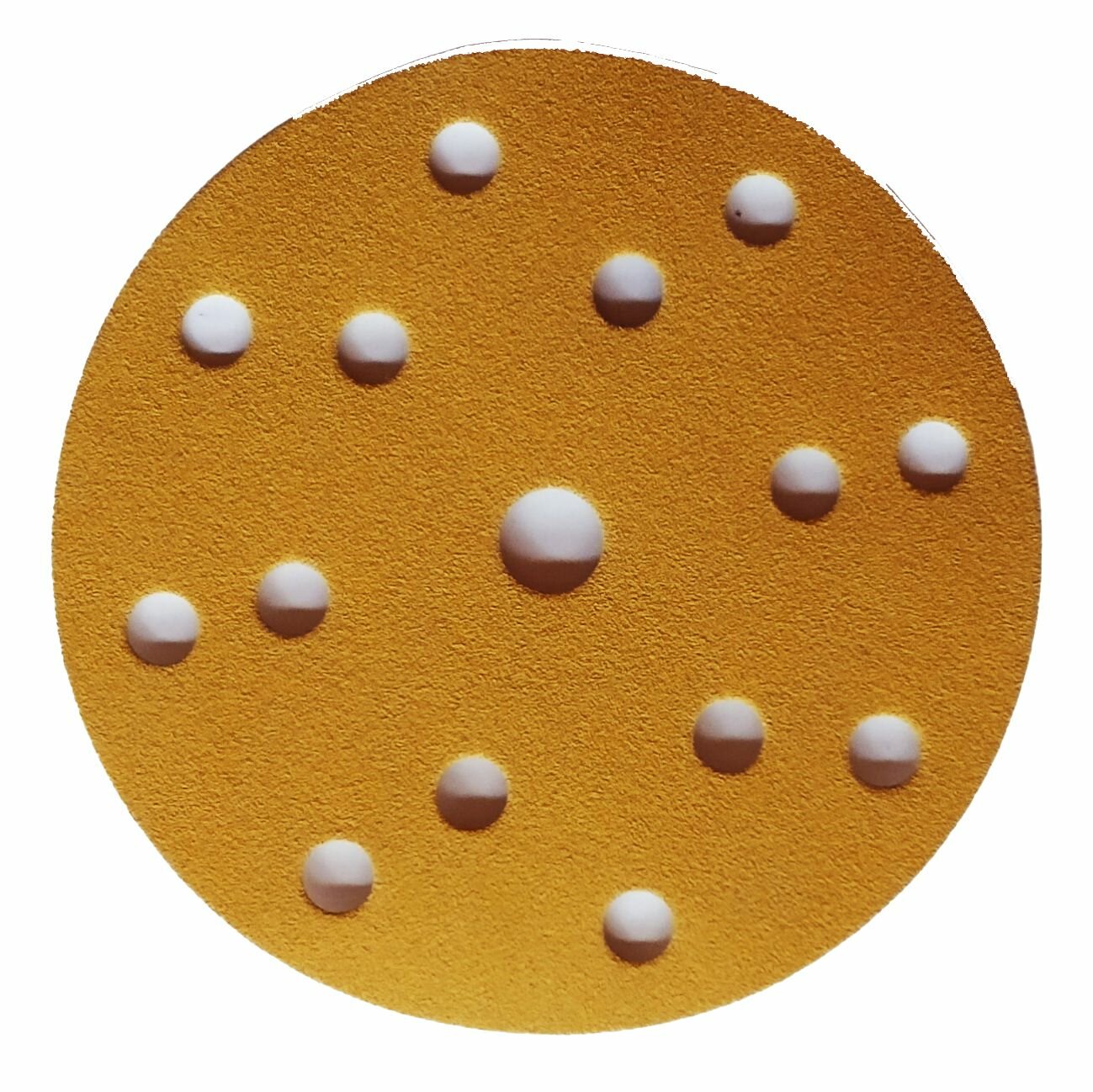 Круг шлифовальный 150 мм на бумаге под липучку Gold CA331 DeerFos, зернистость P120, 15 отверстий. Набор из 10 штук