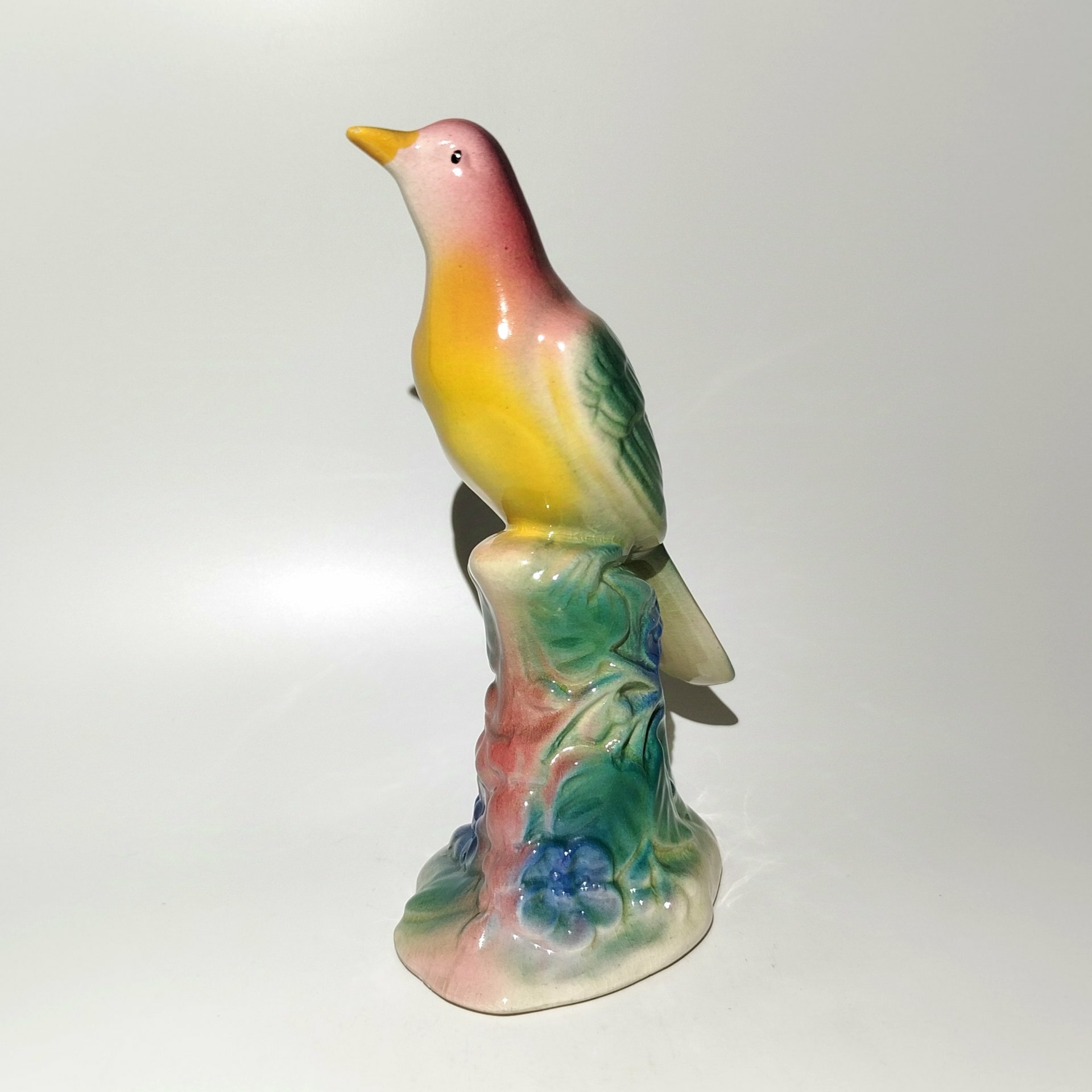 Статуэтка " Птица на ветке", Royal Copley, фаянс, роспись, Китай, 1950-1960 гг.