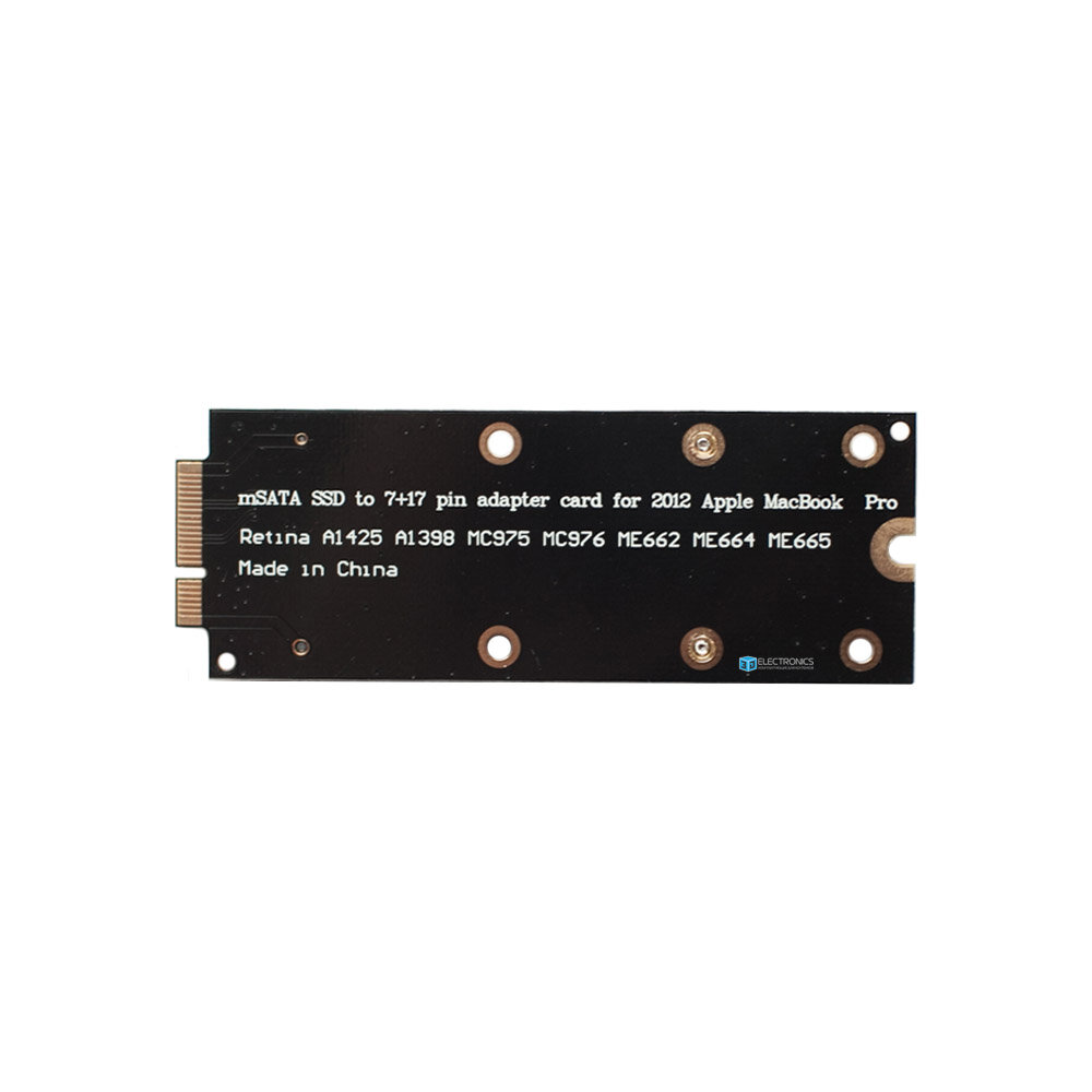 Адаптер для подключения SSD диска к MacBook Pro 13" A1425 early 2013 / MacBook Pro 15" A1398 mid 2012 / MacBook Pro 15" A1398 early 2013 - mSATA