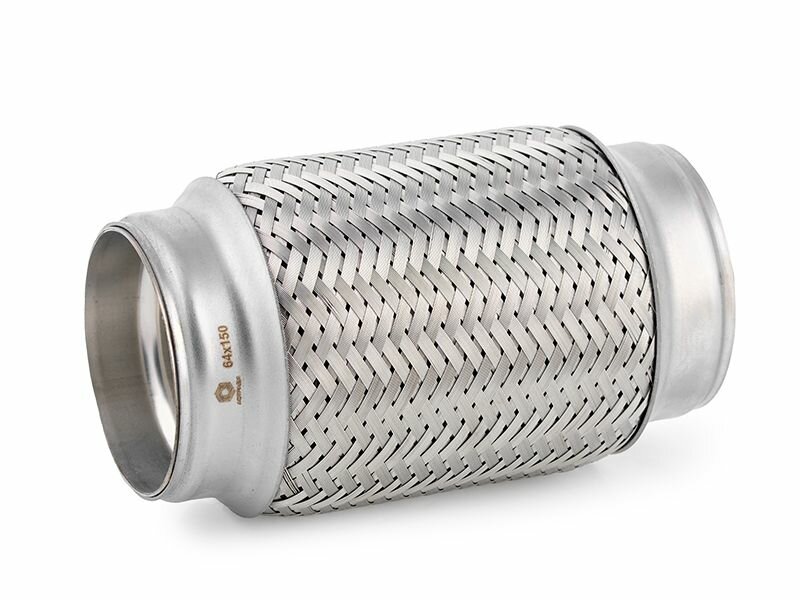 Виброкомпенсатор (Гофра) глушителя 64х150 / Гофра трехслойная выхлопной трубы 64x150