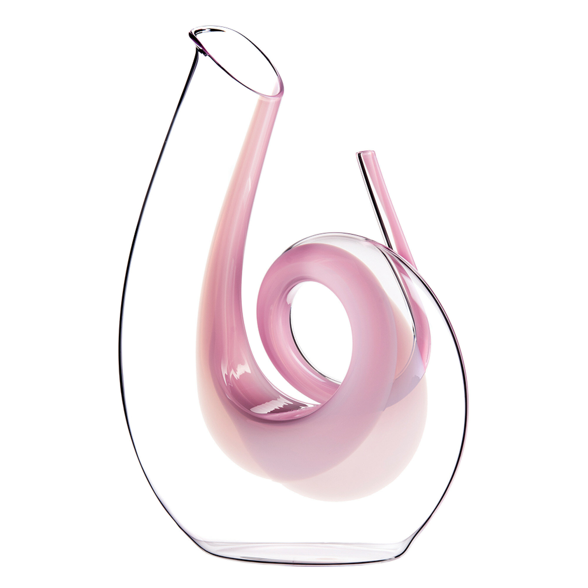 Декантер для красного вина CURLY PINK, 1400 мл, 26,5 см, хрусталь R2011/04 Decanters