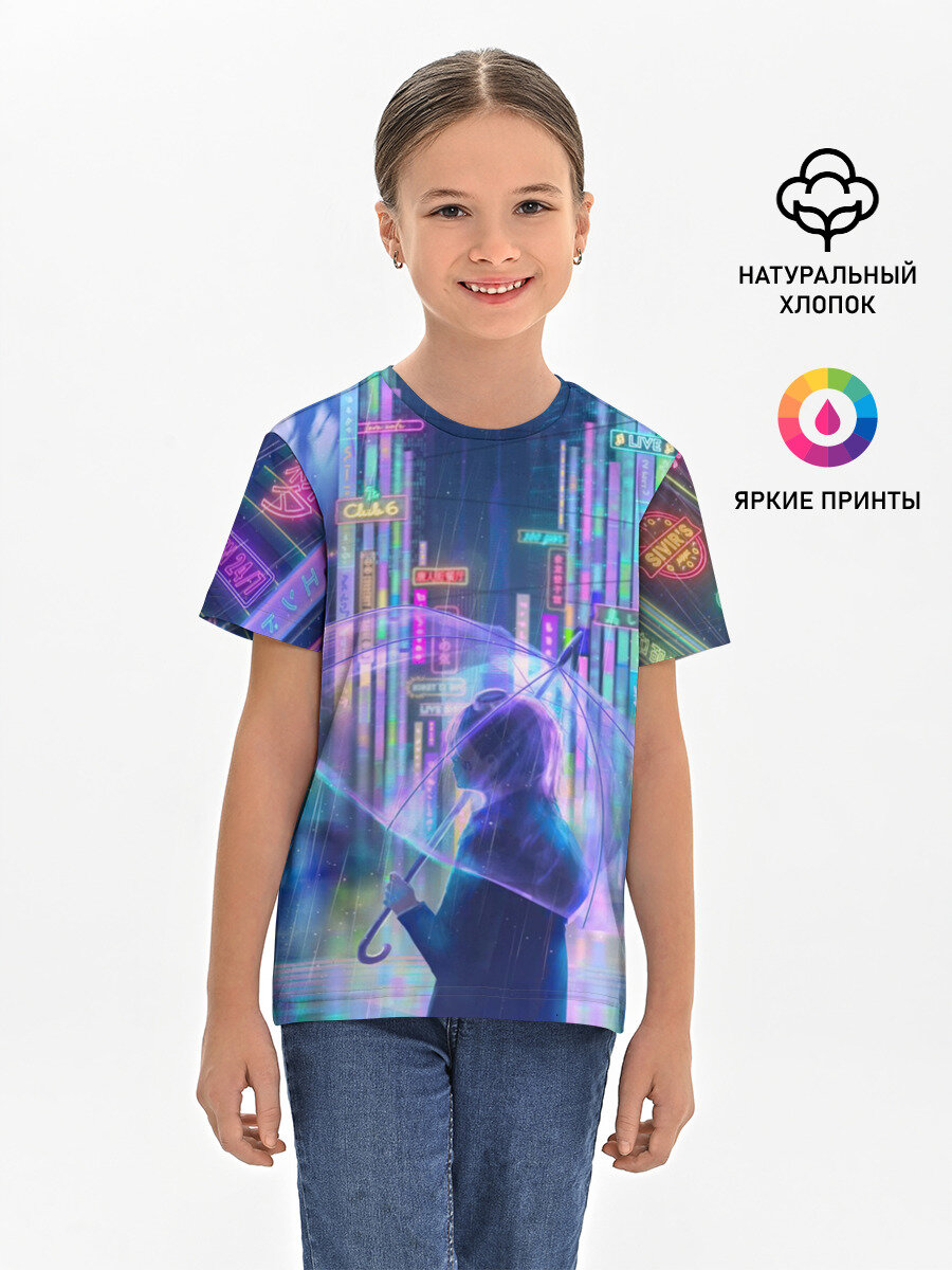 Футболка хлопковая детская ANIME NEON