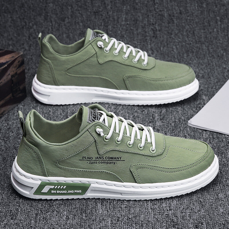 Весенняя мужская обувь 2025 года, новые дышащие парусиновые туфли, модная универсальная обувь, мужская нескользящая легкая повседневная спортивная обувь