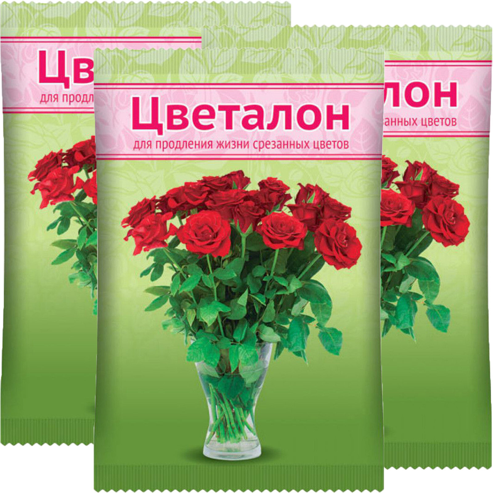 Цветалон, средство для продления жизни срезанных цветов, 10 мл х 3 шт