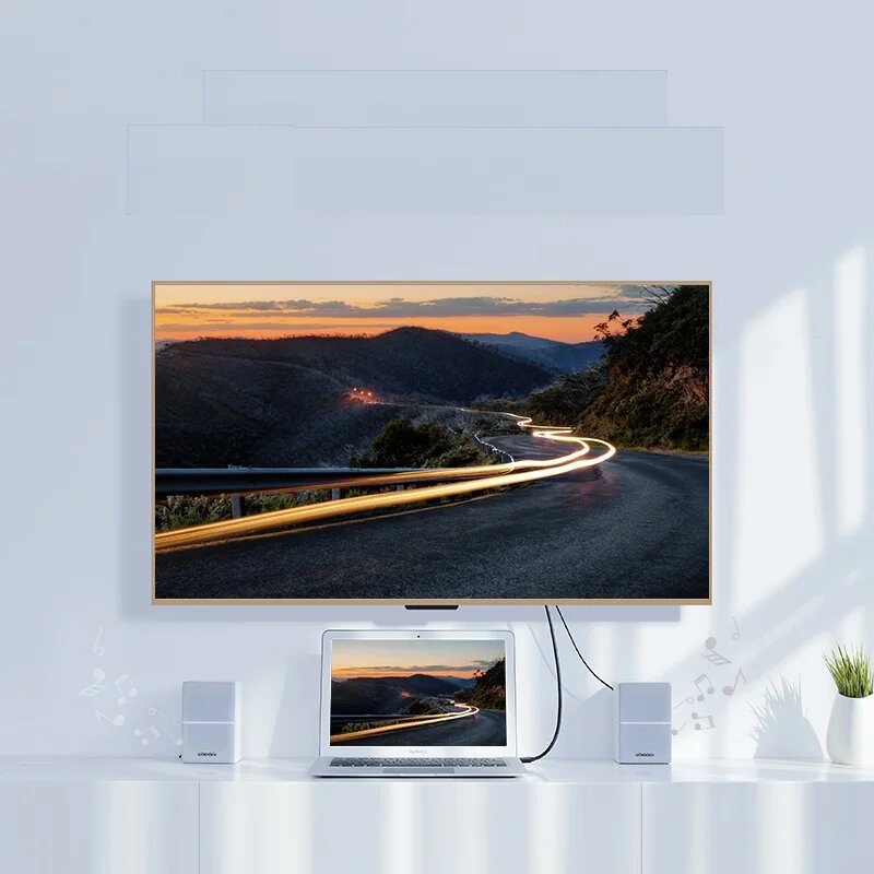 UGreen Mini DP - HDMI кабель, черный, 1080B — фото 1
