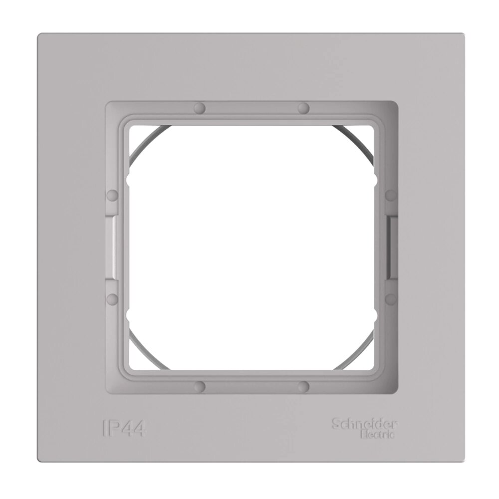 Рамка Schneider Electric Атлас Дизайн AQUA 1 пост IP44 алюминий