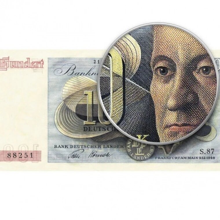 100 марок 1948 года Германия ФРГ сувенирная копия, банкноты и купюры редкие коллекционные