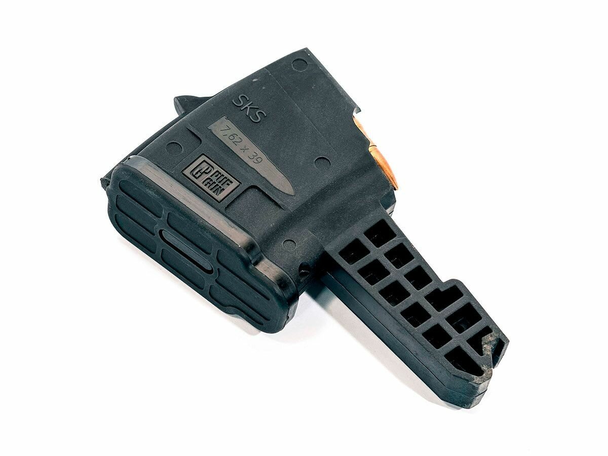 Хит Магазин Pufgun для СКС, 7,62x39, 5 патронов, полимер (черный)