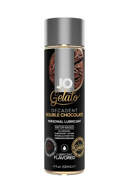 Вкусовой лубрикант JO Gelato Decadent Double Chocolate, шоколад, 120 мл System Jo Вкусовой лубрикант JO Gelato Decadent Double Chocolate, шоколад, 120 мл