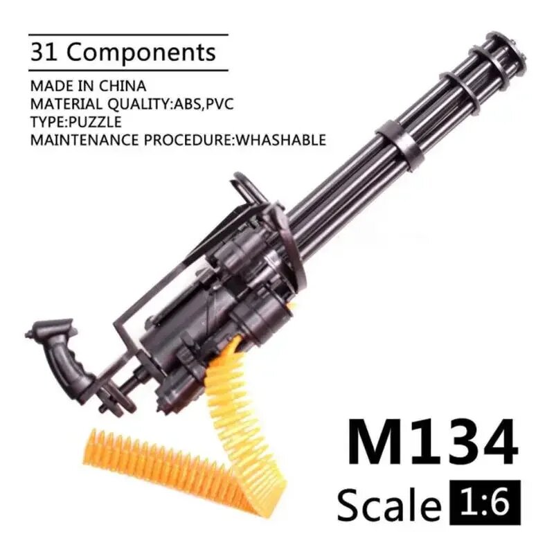 M134 Minigun 1:6, 31 компонентов, ABS, PVC