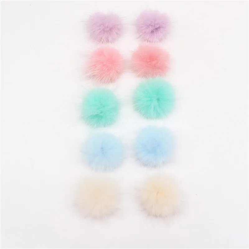 Помпоны из меха норки 35 мм, 8 шт. Macron, 35mm 8Pcs