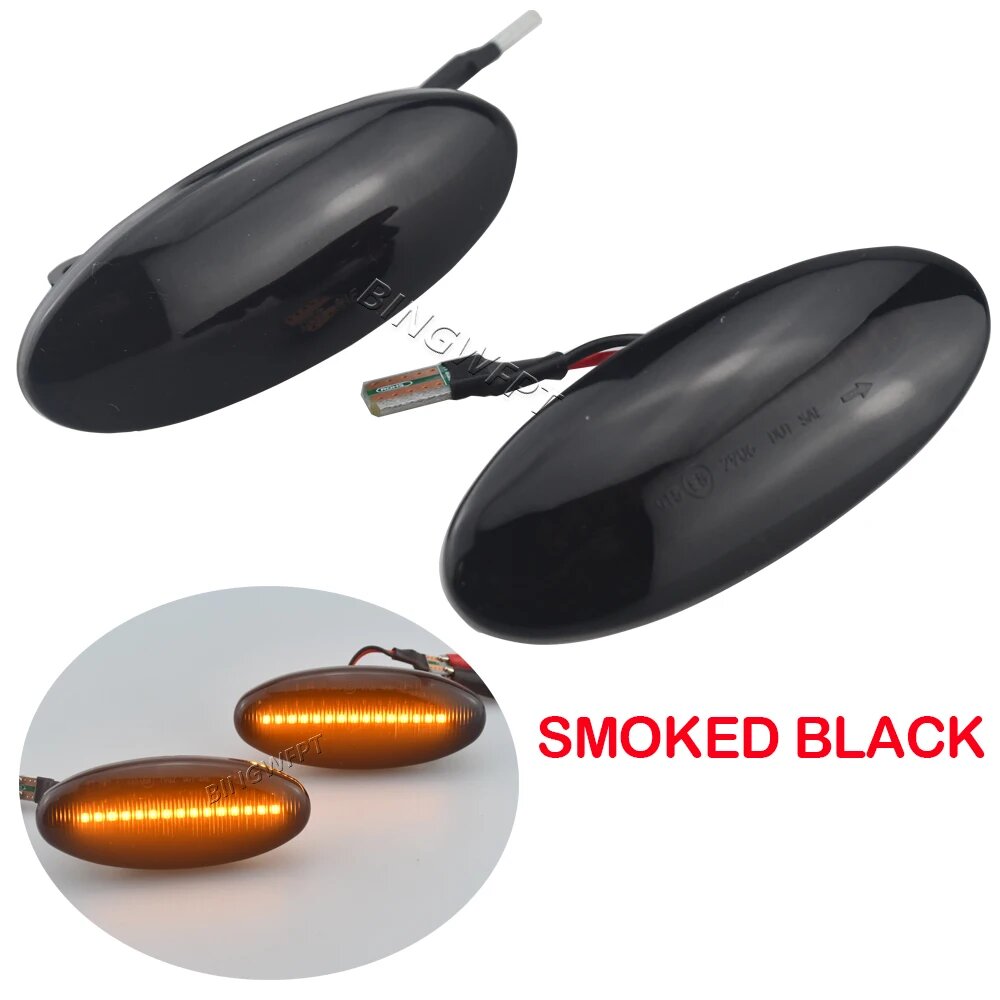 Светодиодный указатель поворота Smoked Black для Nissan X-Trail, Qashqai, Cube, Juke, Leaf, Micra, Note