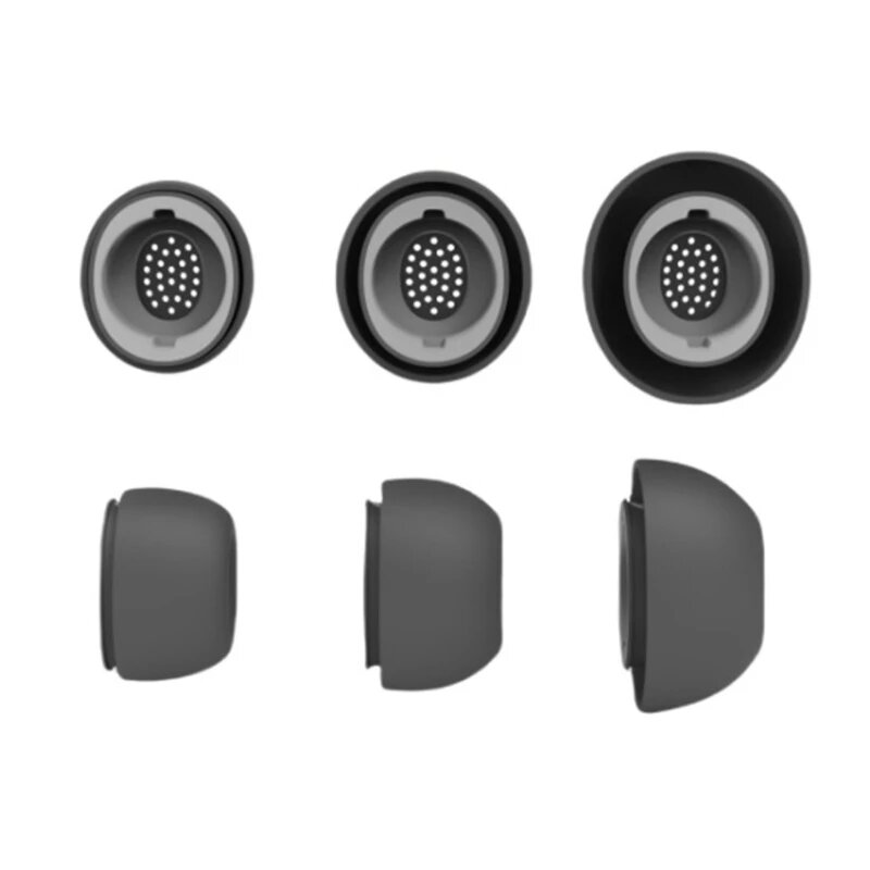 Силиконовые амбушюры OOTDTY для Samsung Galaxy Buds3 Pro Silicone -Black