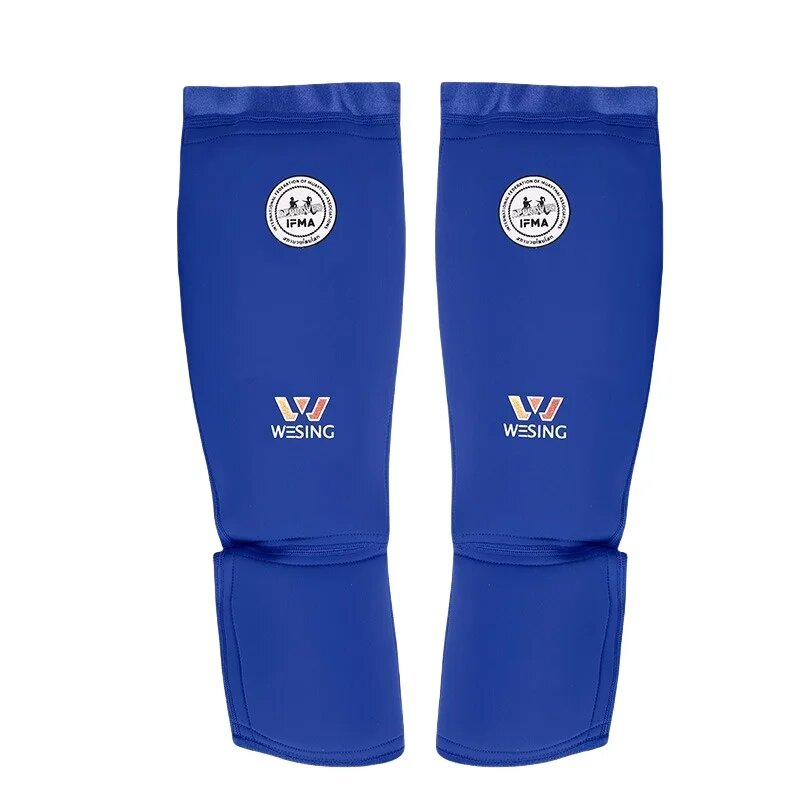 Wesing щитки для голени ММА Синий, S, blue