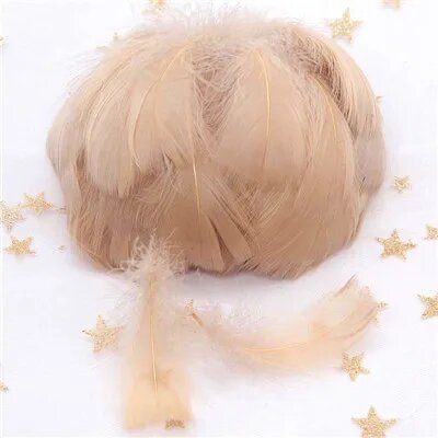 Окрашенные гусиные перья SWANFeathers 4-15 см Бежевый, ZP 100P 7-12cm, light coffee