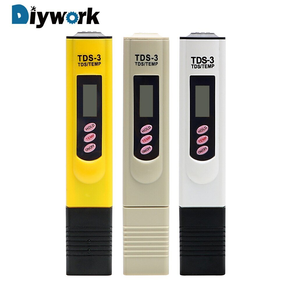 DIYWORK 0-9999 PPM Фильтр для измерения чистоты воды Измерительные приборы TEMP/PPM ЖК-цифровой счетчик воды Ручка для проверки качества Тестер PH TDS