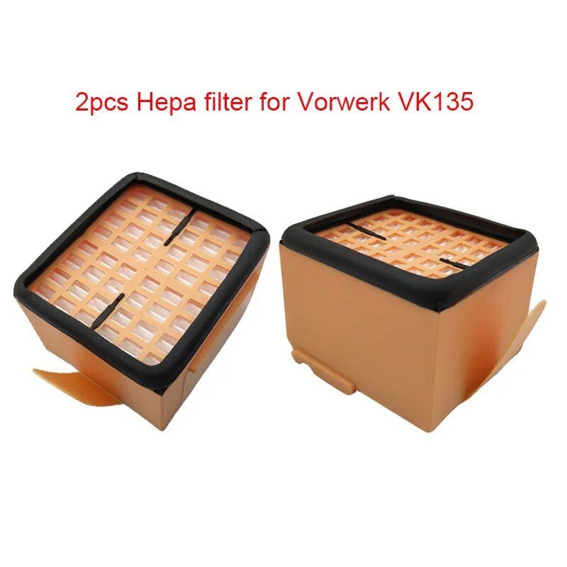 Фильтры 2 шт. для пылесоса Vorwerk Kobold VK135 VK136, HEPA фильтр vk369 135 136, фильтры, аксессуары для пылесоса высокого качества