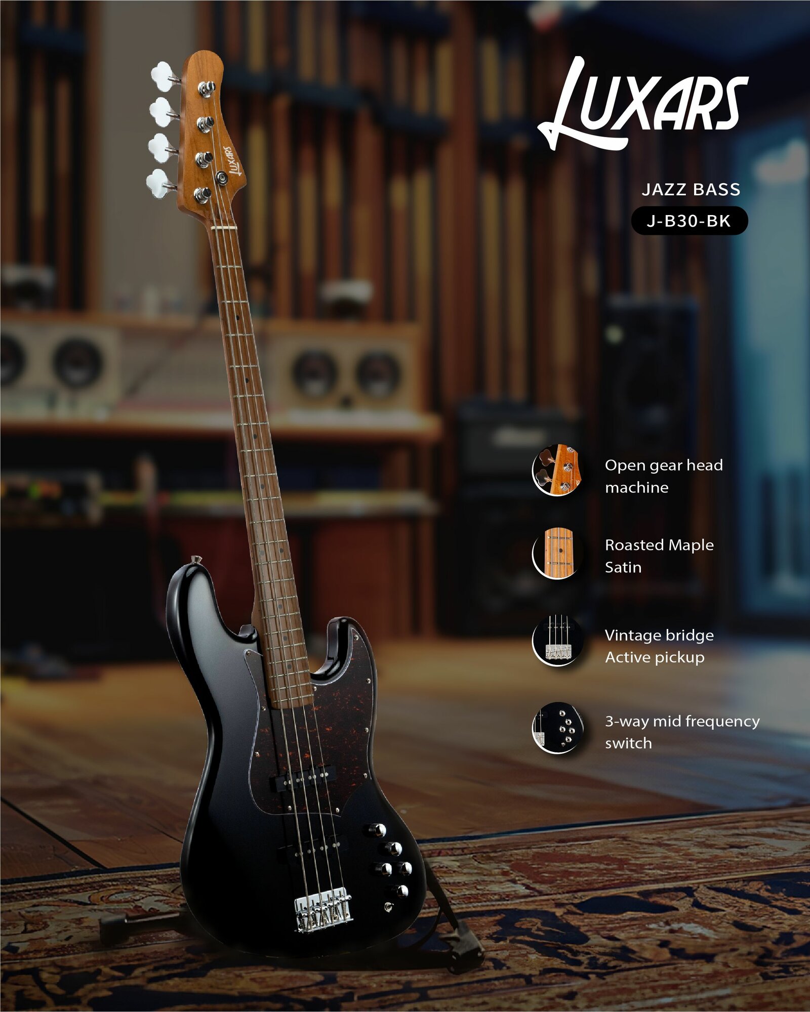 Luxars Бас-гитара JB-30 4-струнная