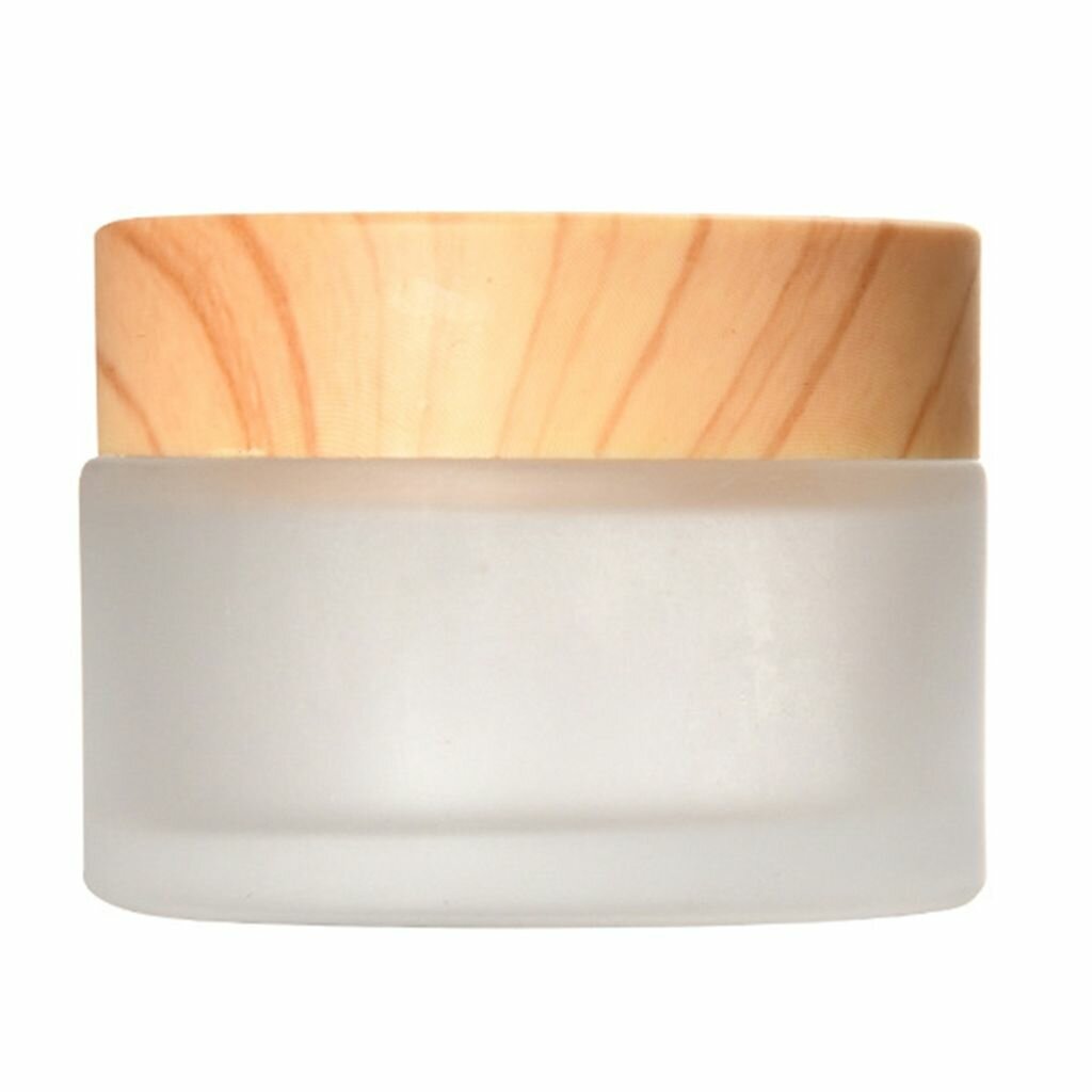 (1шт) Бутылочка для крема с деревянной крышкой и матовым кремом-30 г