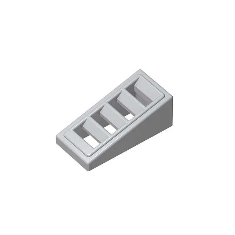 Серый наклон 18 2x1x2/3 с решеткой 10 шт. (194-light grey)