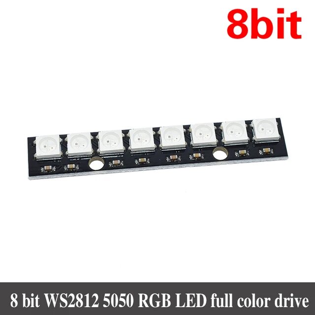 Черный WS2812 8-bit RGB LED панель